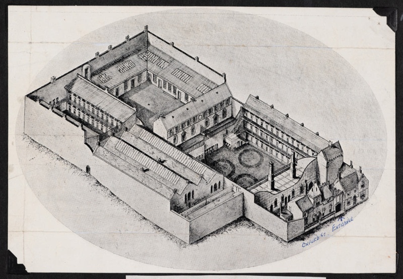 An architects impression of the Lyttelton Gaol.; Unknown; 1900-1950 ...