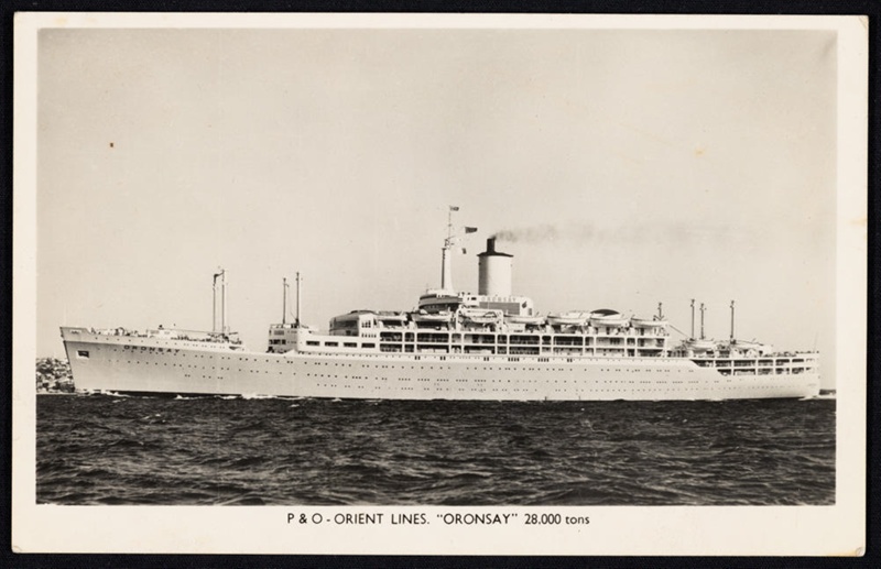 P&O- Orient lines, the 'Oronsay' at sea.; Unknown; 1950-2000; 9412.1 ...