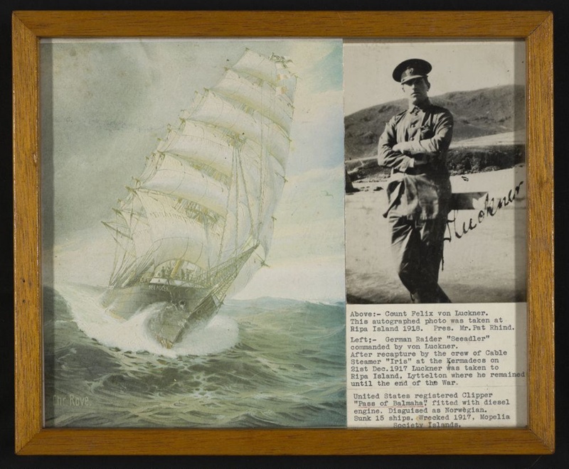 Count Felix von Luckner at Ripa Island, 1918. A print of the German ...