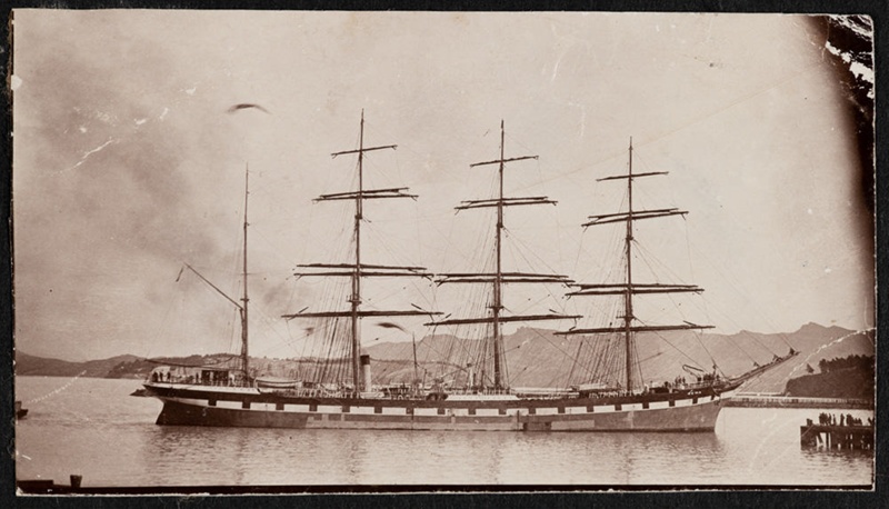 The sailing ship 'Rewa' in Lyttelton Port.; Unknown; 1900-1950; 14985. ...