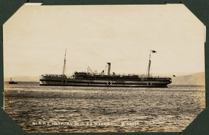 No 2 N.Z. Hospital Ship 'Marama' in harbour.; Unknown; 1900-1950; 14987 ...