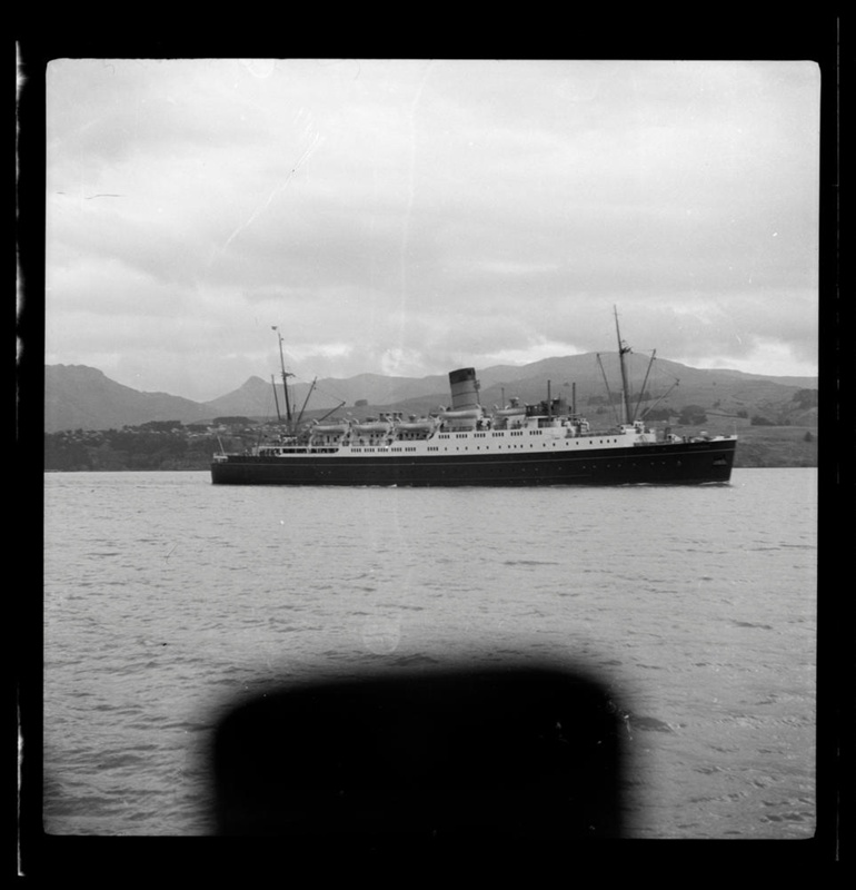 The T.E.V. "Maori" in Lyttelton Harbour.; Unknown; 1950-2000; 12590.1 ...