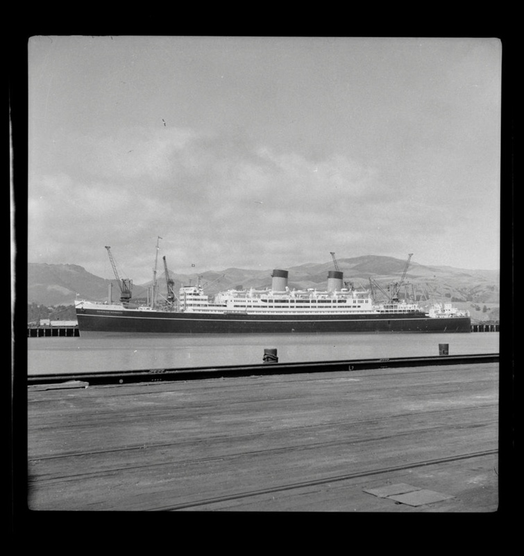 The 'Dominion Monarch' in Lyttelton Port, September 1959; Unknown; 1958 ...