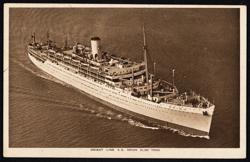 The S.S. "Orion", Orient Line.; Unknown; 1950-2000; 9213.1 | eHive
