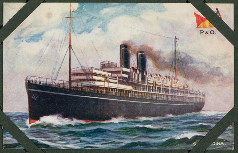 Reproduction of an illustration. The S.S. 'Medina' at sea.; OiPette ...