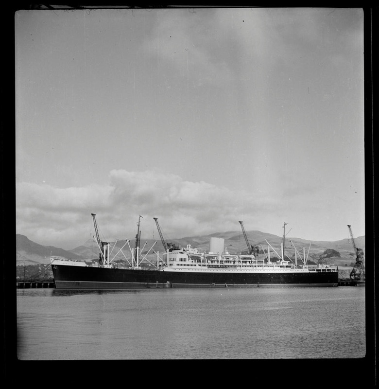The 'Rangitane' in Lyttelton Port.; Unknown; 1950-2000; 12923.1 | eHive