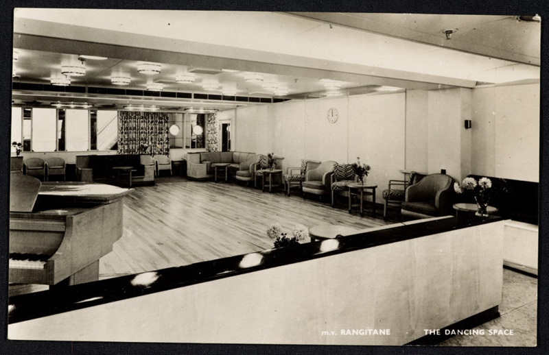 The dancing space of the M.V. 'Rangitane', the New Zealand Shipping ...