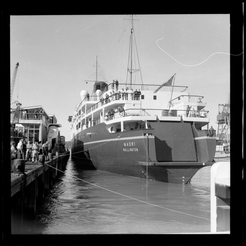 Ship in port with "MAORI / WELLINGTON" on stern.; Unknown; 1950-2000 ...