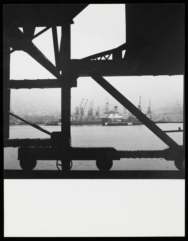 The wharves in Lyttelton viewed from Gladstone Pier.; Unknown; 1950 ...