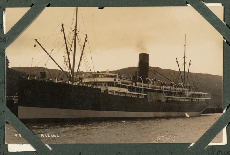 The 'Marama', Union Steam Ship Company Line, in harbour.; Unknown; 1900 ...