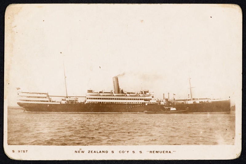The M.V. 'Remuera', the New Zealand Shipping Company.; Unknown; 1911 ...