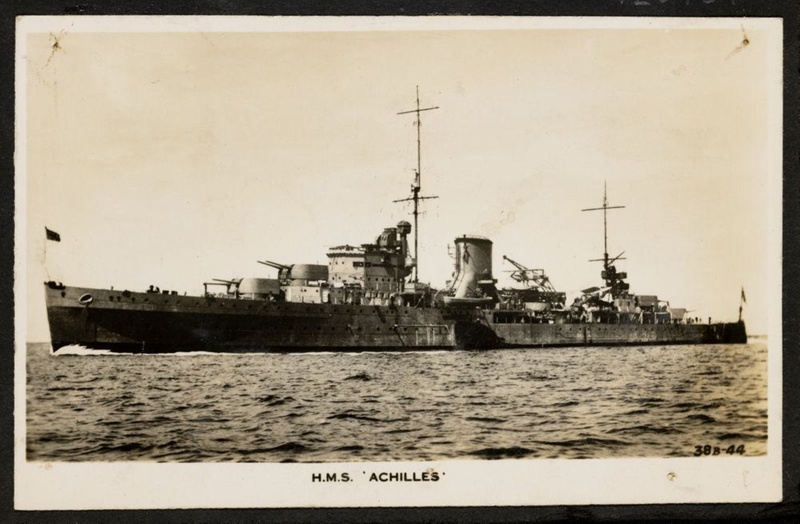 The H.M.S. 'Achilles' at sea.; Unknown; 1933-1946; 12046.1 | eHive