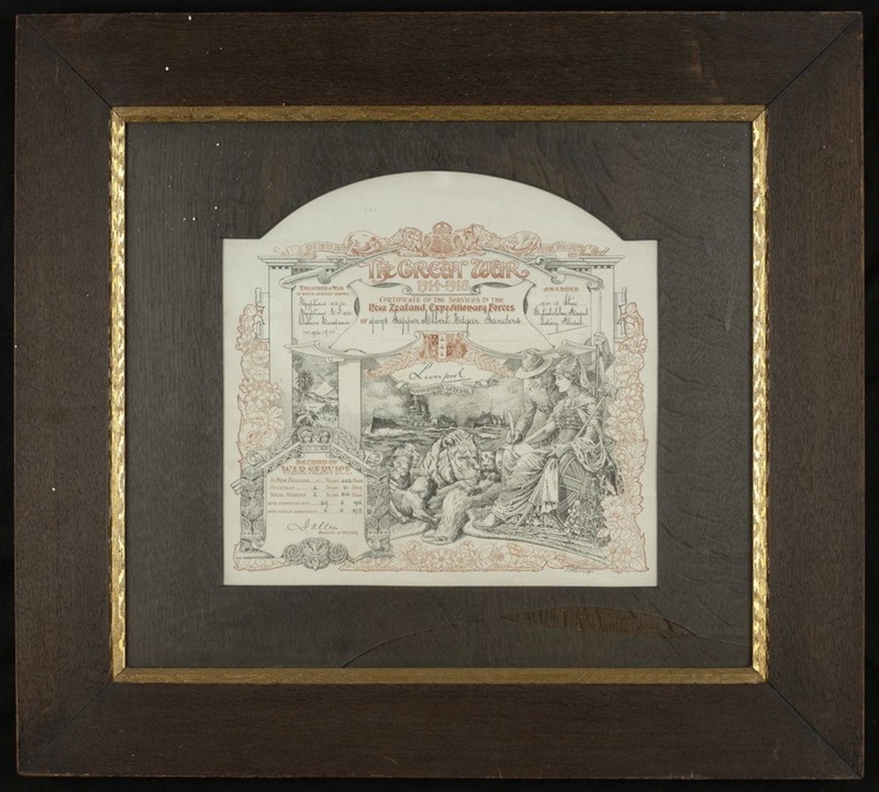 Certificate of Service of Sapper Albert Edgar Sanders from the New ...