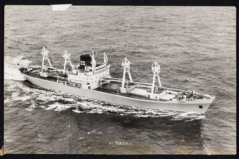 The M.V. 'Tekoa III' at sea.; Unknown; 1966-1984; 10842.1 | eHive