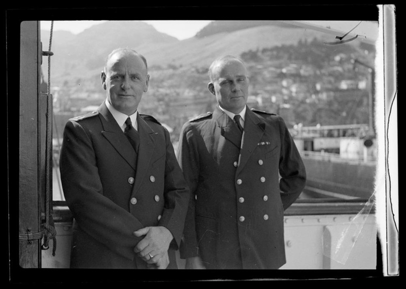 Two men aboard a ship, Captain D R Patterson.; Unknown; 1950-2000; 6333 ...
