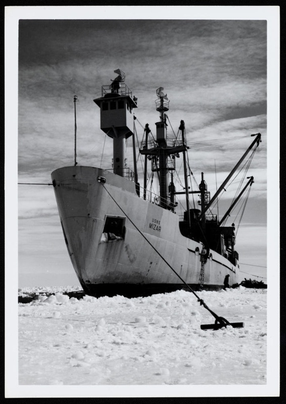The USNS 'Mizar' in McMurdo Sound, 30 November 1961.; Jay R. Berryman ...