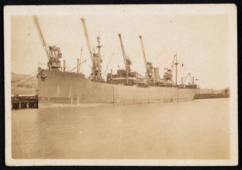 The M.V. 'Hauraki' in Lyttelton Port, Union Steam Ship Company ...