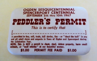 1967 Peddlers Permit Pin; D2014.047 | eHive