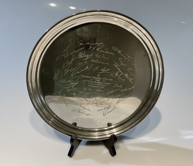 Plate, Silver, Presentation, HMAS Penguin; 1936; Navy-496 | eHive