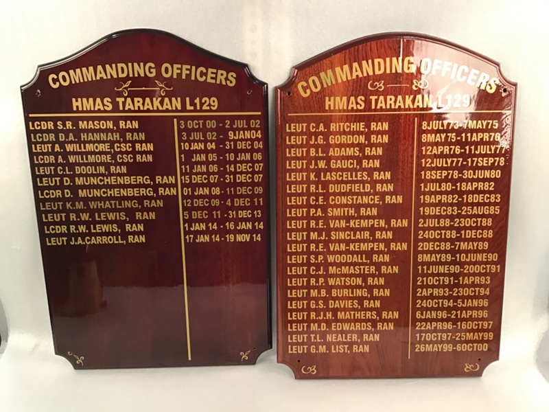 Commanding Officers Honour Board; HMAS Tarakan II; NAVY-15268-00 | eHive