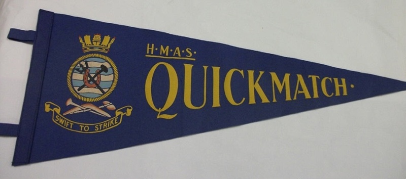 Pennant; HMAS QUICKMATCH; Unknown; 1950s; NAVY-4595-0 | eHive