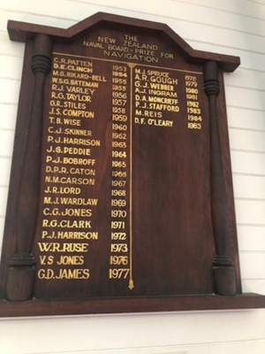 The New Zealand Naval Board Prize for Navigation 1953 - 1985 Honour ...