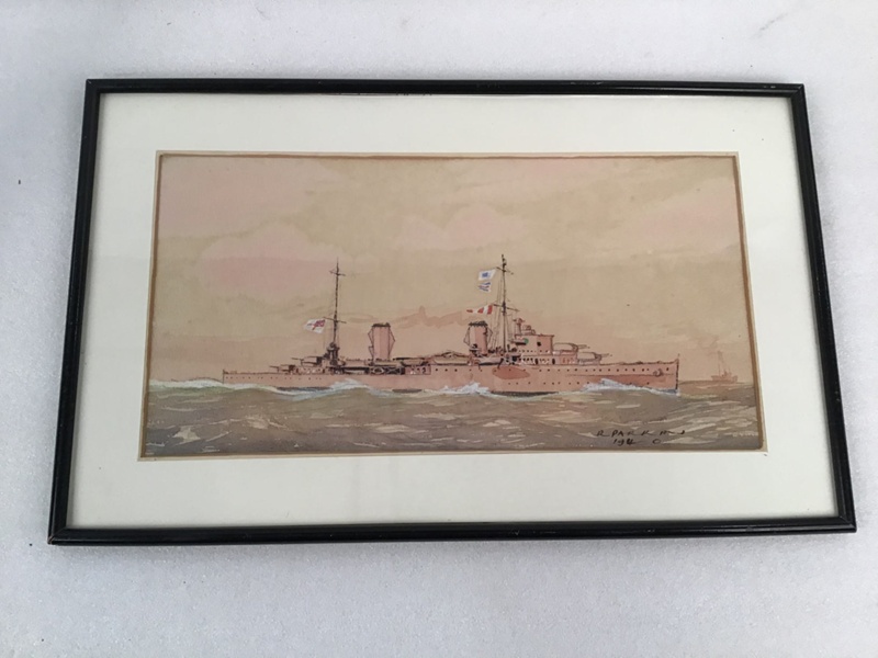 Artwork; Watercolour; Ray Parkin; HMAS Perth I; NAVY-3885-00 | eHive