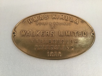 Makers Plate; HMAS Kimbla; NAVY-1288-00 | eHive