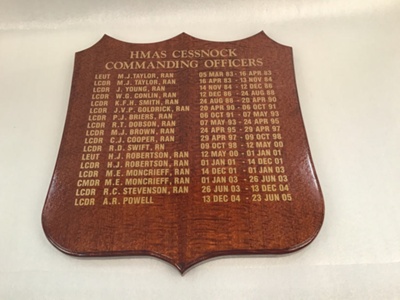 Commanding Officers Honour Board; HMAS Cessnock II; NAVY-1086-00 | eHive