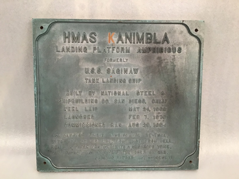 Mould for Tally Plate; HMAS Kanimbla II; NAVY-4303-00 | eHive