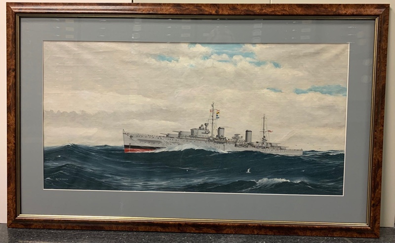 HMAS Perth 1, oil painting by David Hogan; David Hogan; NAVY-121-0 | eHive