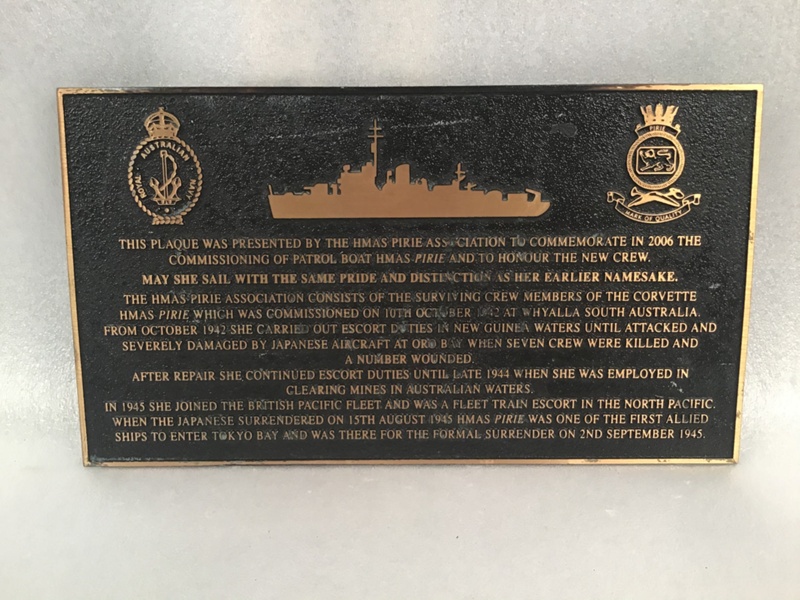 Plaque; Commissioning; HMAS Pirie II; 2006; NAVY-15232-00 | eHive