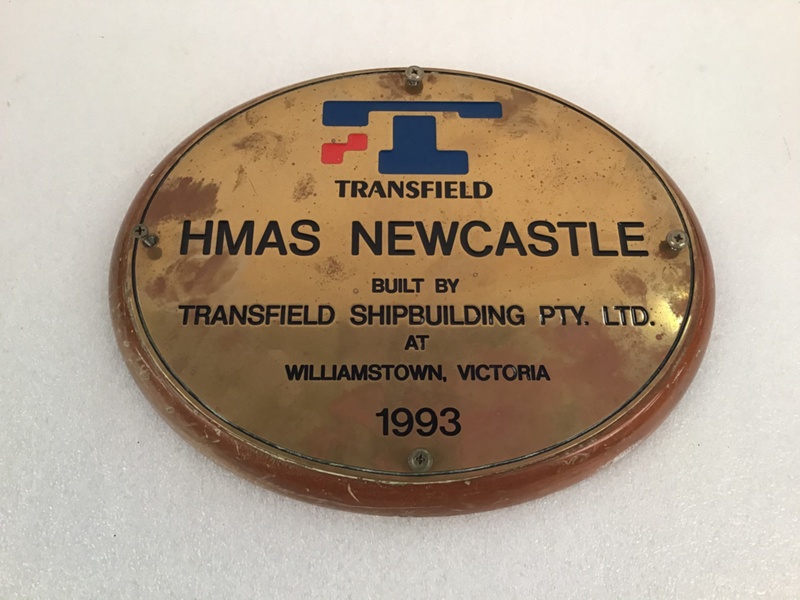Makers Plate; HMAS Newcastle; NAVY-15192-00 | eHive