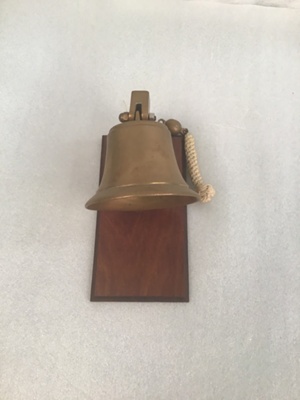 Ship’s Mess Bell mounted on wooden backing; HMAS Kanimbla II; NAVY-4472 ...