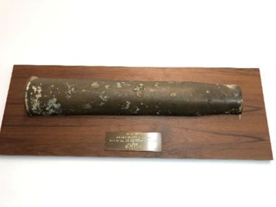 4 Inch Shell Casing recovered from the sunken HMAS Perth I; NAVY ...