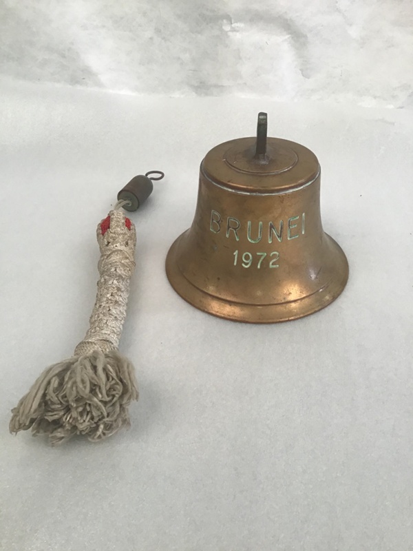 Ship’s Bell, Bell Rope and Clapper; HMAS Brunei 1972; NAVY-15028-00 | eHive