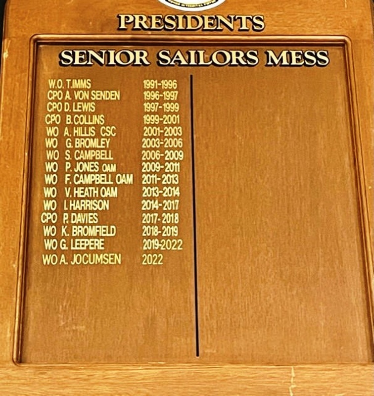 Senior Sailors Mess President 1991 - Present Honour Board; Not Known ...
