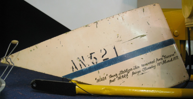 The lower stabilizer fin from the Ikara which is an Anti submarine ...