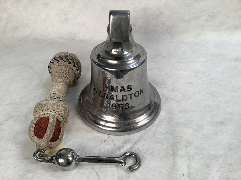 HMAS Geraldton (1983) Ships Bell - Clapper and Bell Rope; NAVY-2662-00 ...