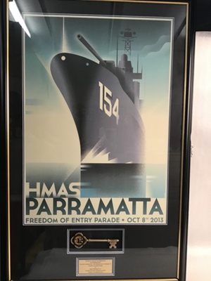 Presentation; Celebrating the Freedom of Entry; HMAS Parramatta IV ...