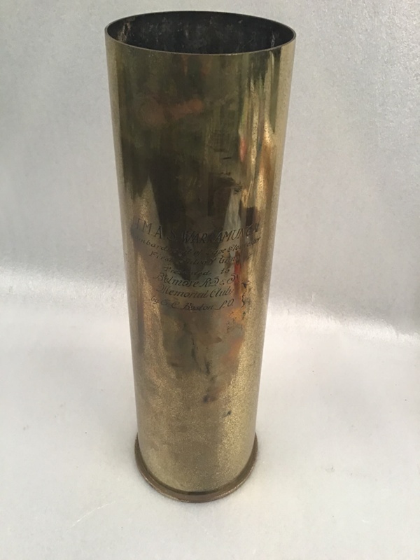 Brass Shell Case; HMAS Warramunga; 1942; NAVY-15257-00 | eHive