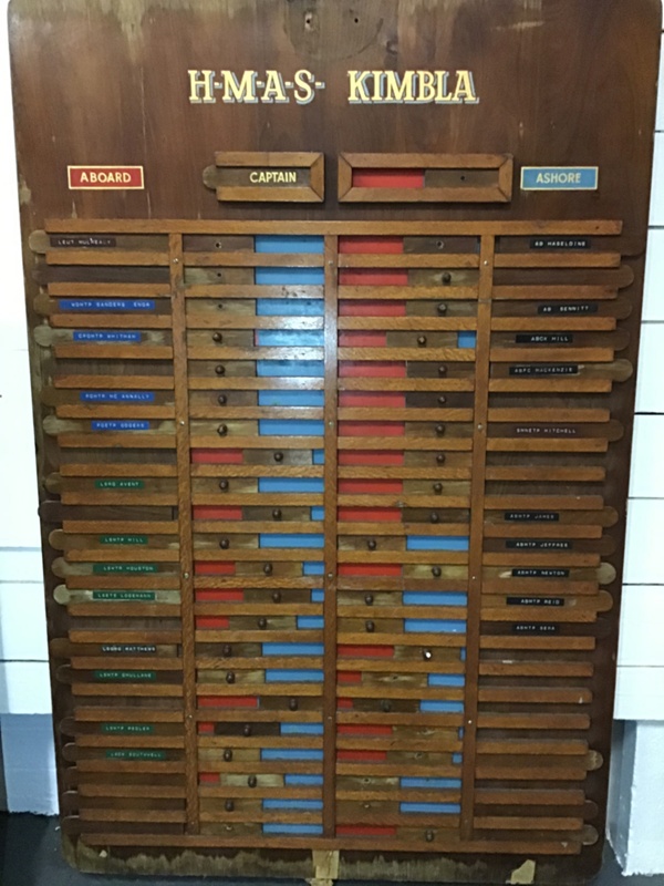 Leave Board; HMAS Kimbla; NAVY-15124-00 | eHive