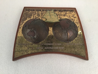 Plaque; Captain Cook Bi-Centenary Celebrations; Royal Australian Navy ...