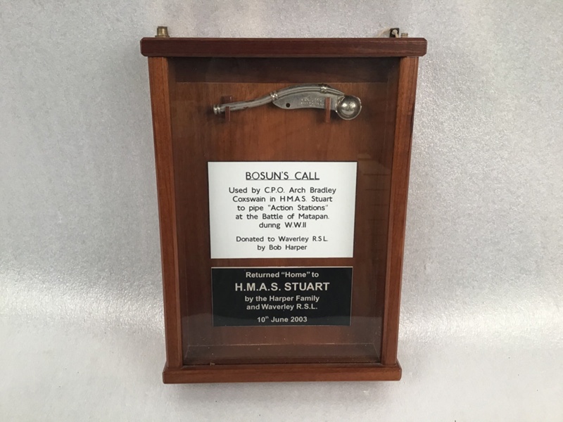 Presentation; Bosun’s Call; HMAS Stuart I; WW II; NAVY-15279-00 | eHive