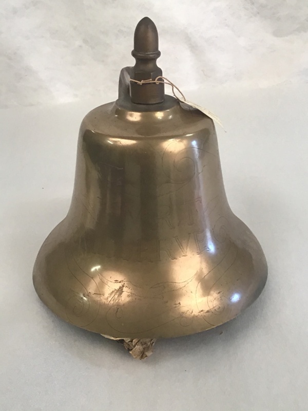 Ship’s Bell, metal arm and clapper; HMAS Reserve; NAVY-4009-00 | eHive