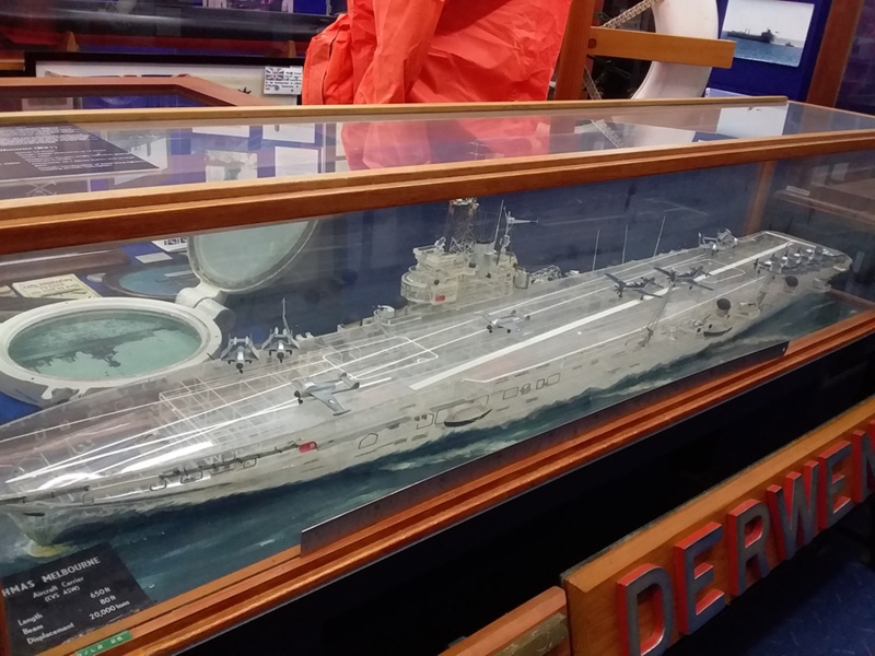 Model depicting HMAS Melbourne II. Majestic Class Light Aircraft ...