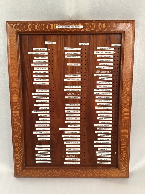 Leave Board; HMAS Brisbane II; NAVY-3141-00 | eHive