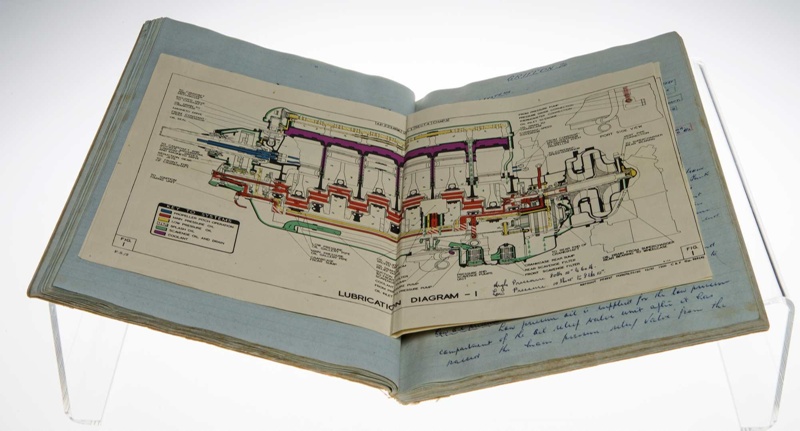 Aircraft Engineer's handwritten training notes for Rolls-Royce Griffon ...