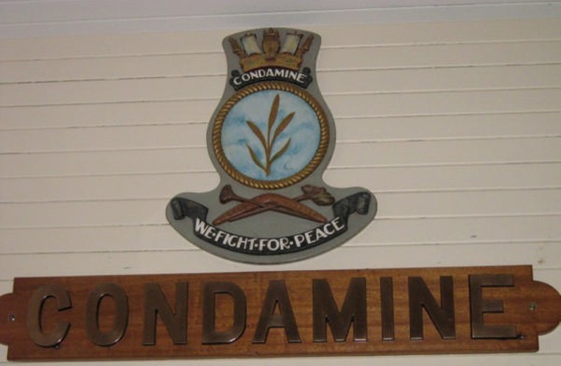 Name board; HMAS CONDAMINE; 1940s; 50368-0 | eHive