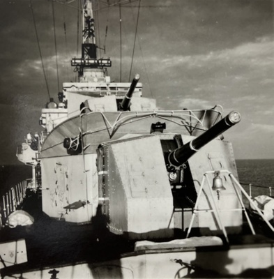 Photograph: Foredeck of HMS Ulster: ZAMMIT Collection ; 1952; RANHC ...